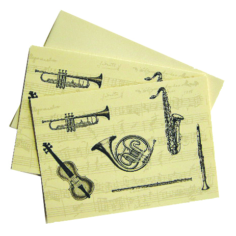 Classical Instruments Boxed Stationery | Music Gifts