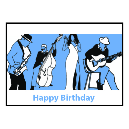 Blues Happy Birthday Card | Music Gifts