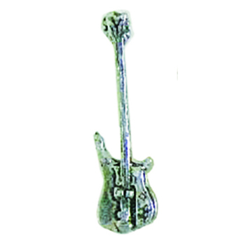 Pewter Pin Badge Bass Guitar | Music Gifts